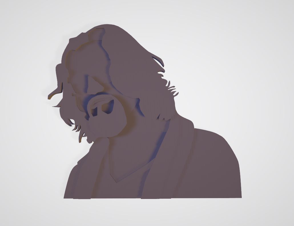 STL file The Big Lebowski, The Dude 2D・Model to download and 3D print・Cults