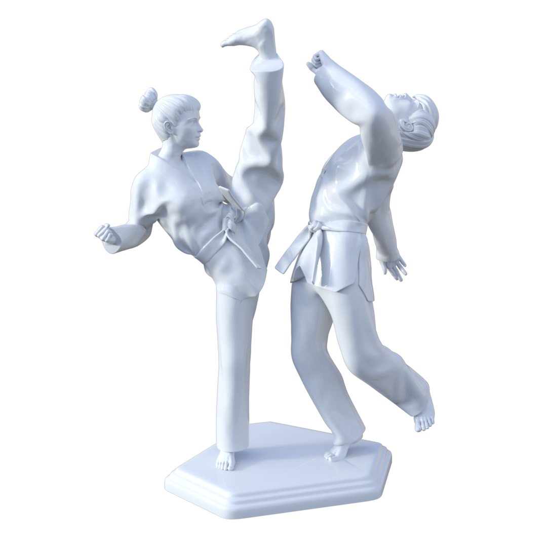 Archivo STL Modelo 3D de Taekwondo Lady・Objeto imprimible en 3D para ...