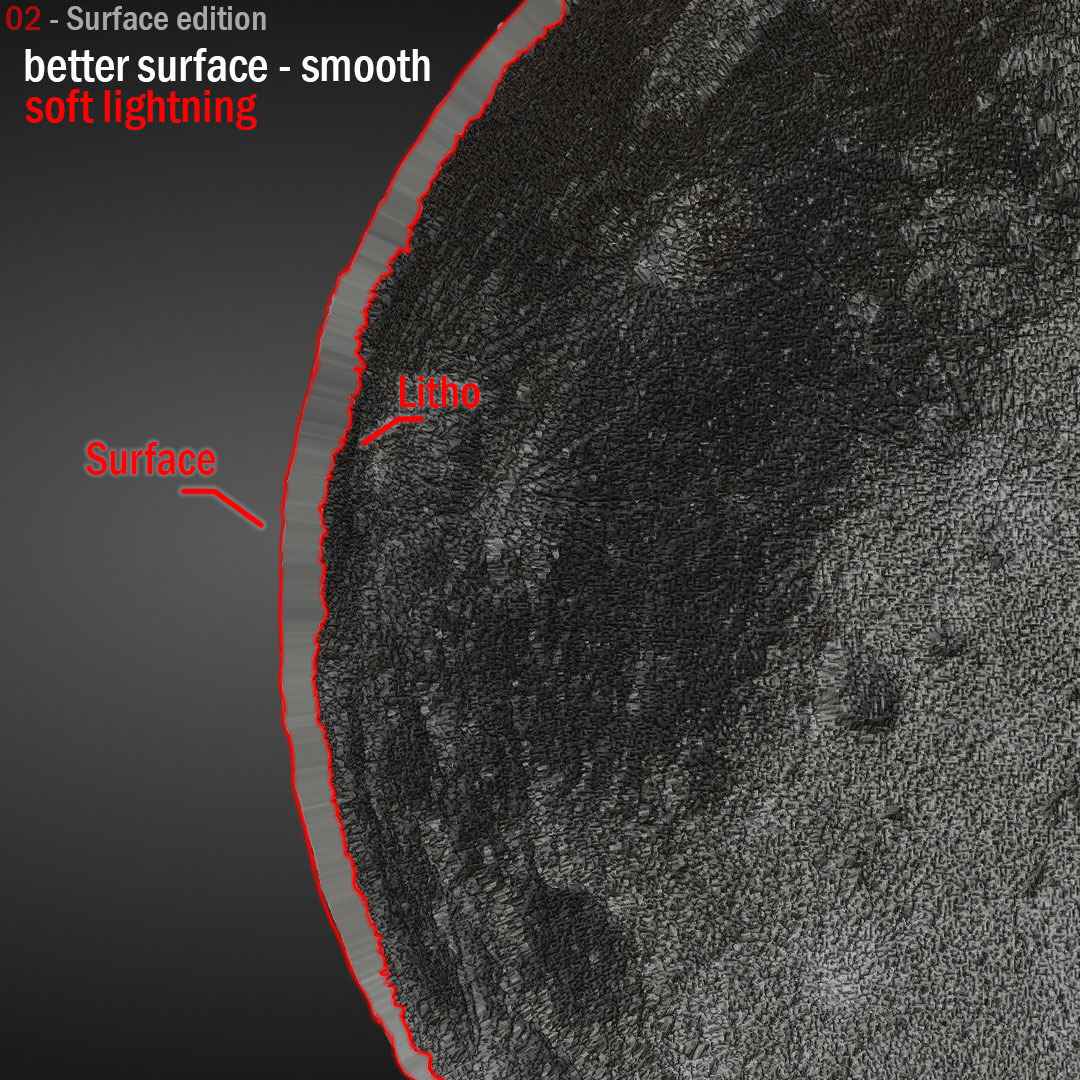 STL file Moon lamp Lithophane + Surface with custom cover (Nasa 2019 ...