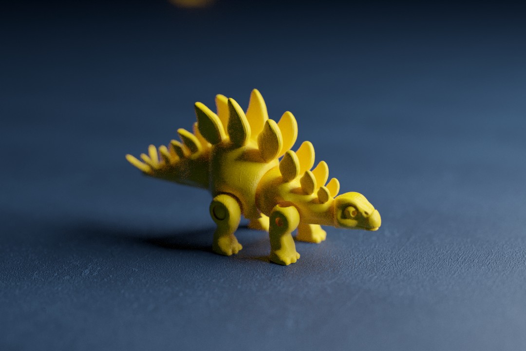 3D file flexi articulated stegosaurus 👾・3D printer model to download・Cults
