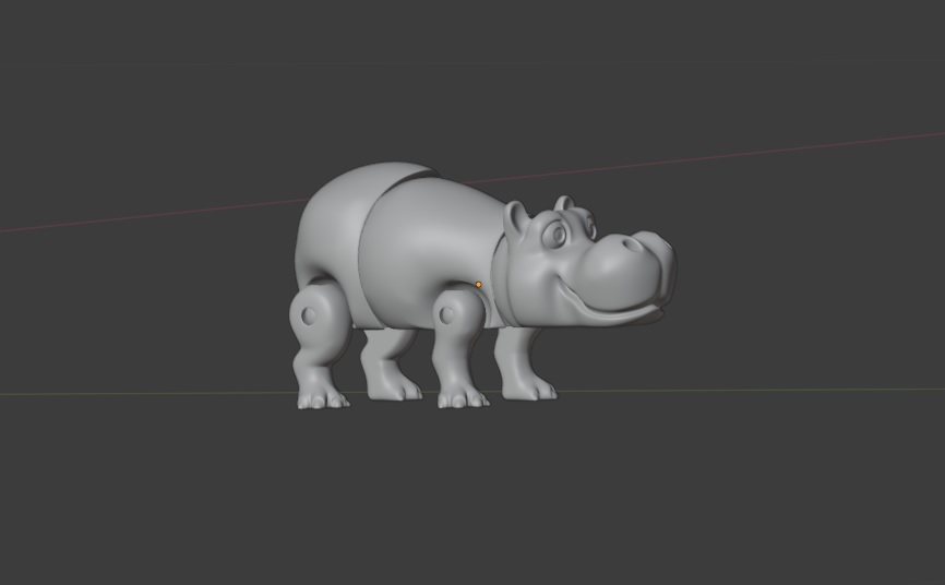 Free 3D file flexi hippopotamus・3D printing idea to download・Cults