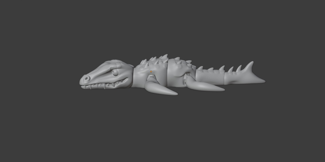 3D file mosasaurus, articulated flexi・Design to download and 3D print・Cults