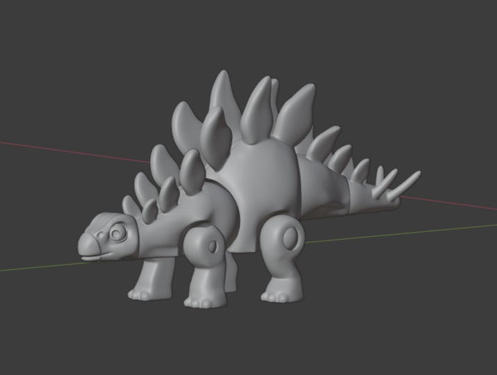 3D file flexi articulated stegosaurus 👾・3D printer model to download・Cults