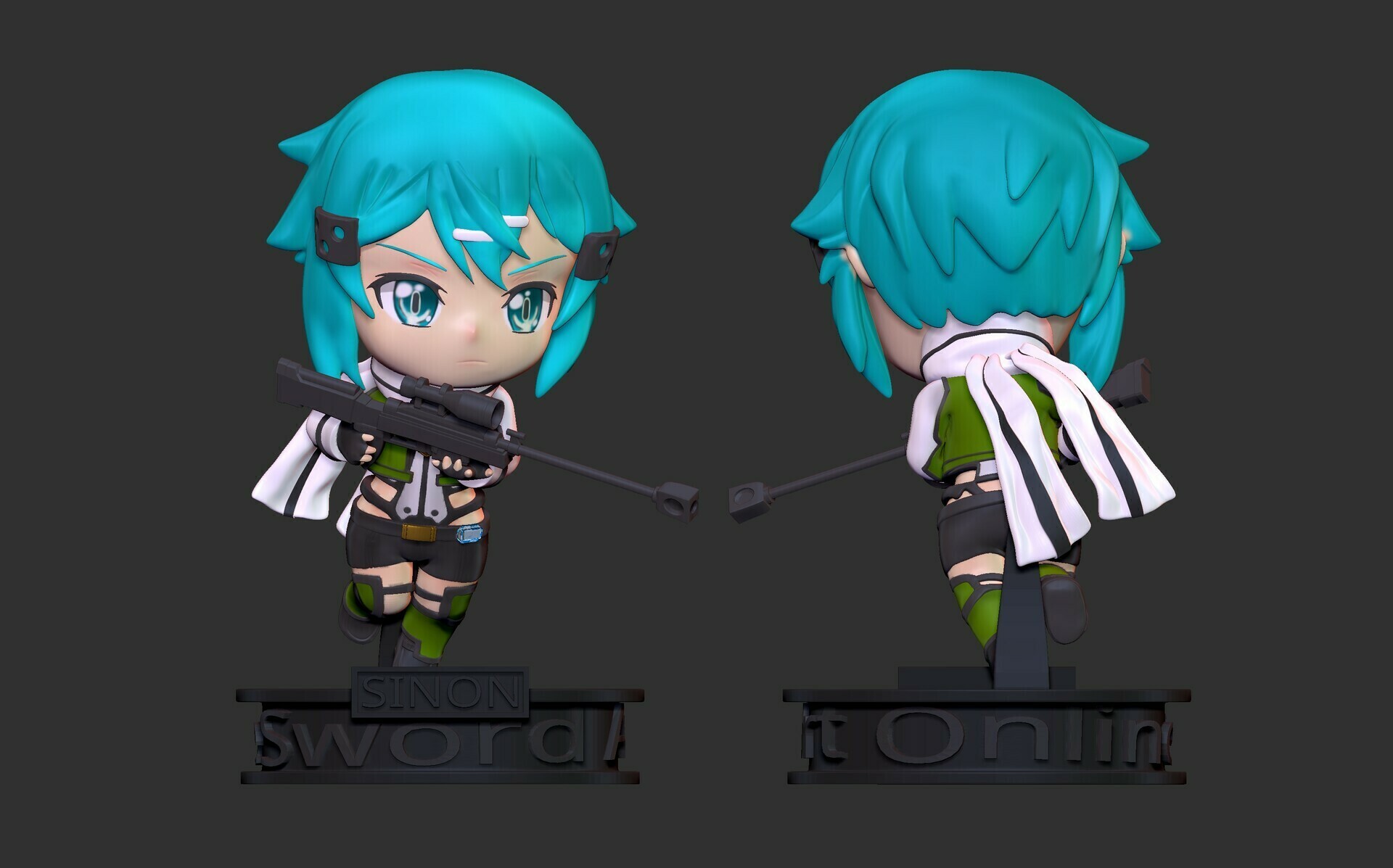 STL file Sinon from SAO for 3d printing・Model to download and 3D print ...