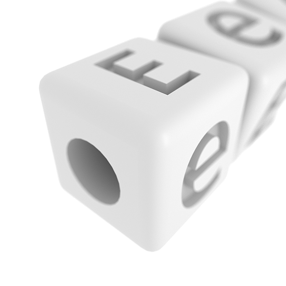 Free STL file LETTERS BRACELET E 0005・3D print object to download・Cults