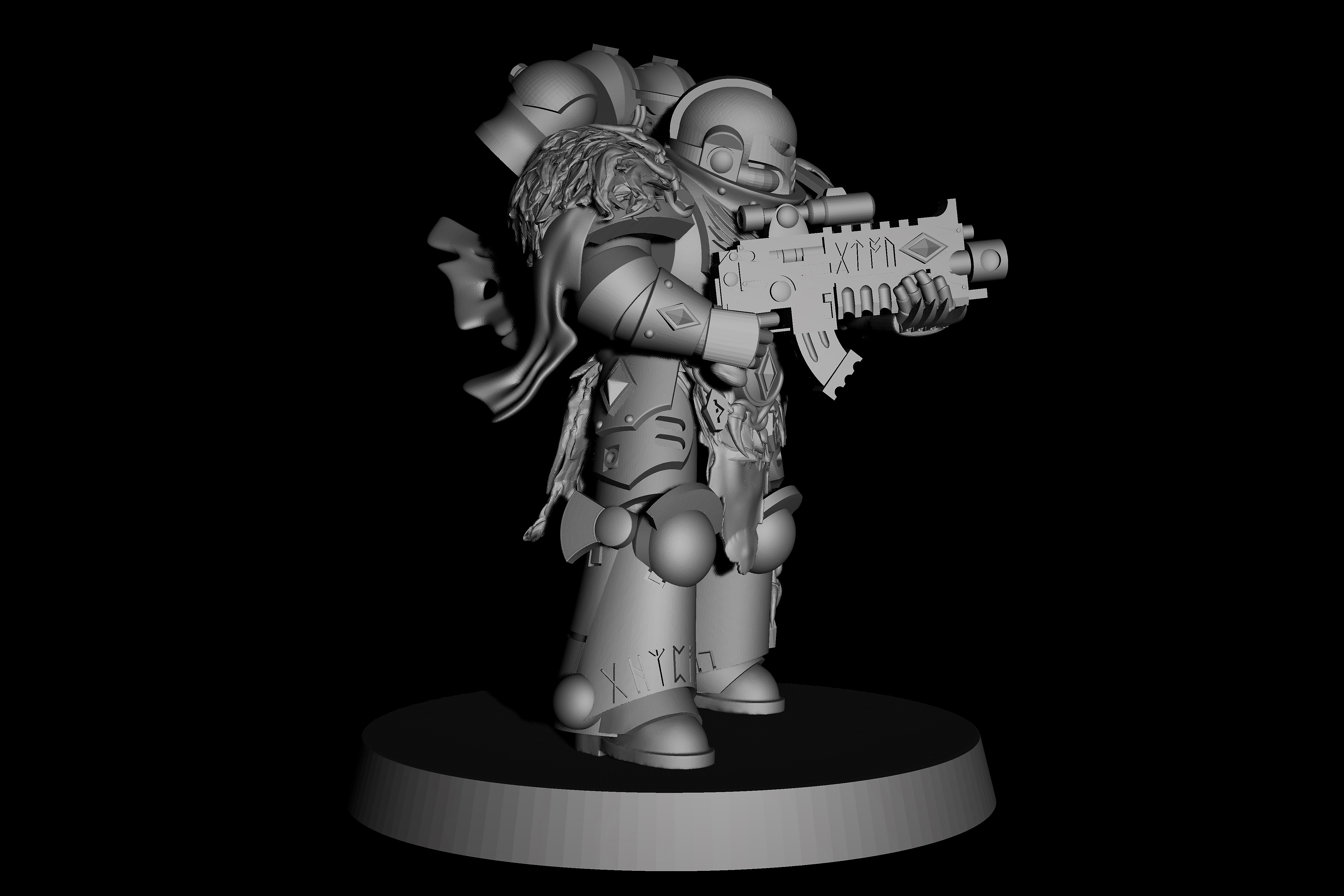 Free STL file Runic Marine 1 🐻・3D printable object to download・Cults
