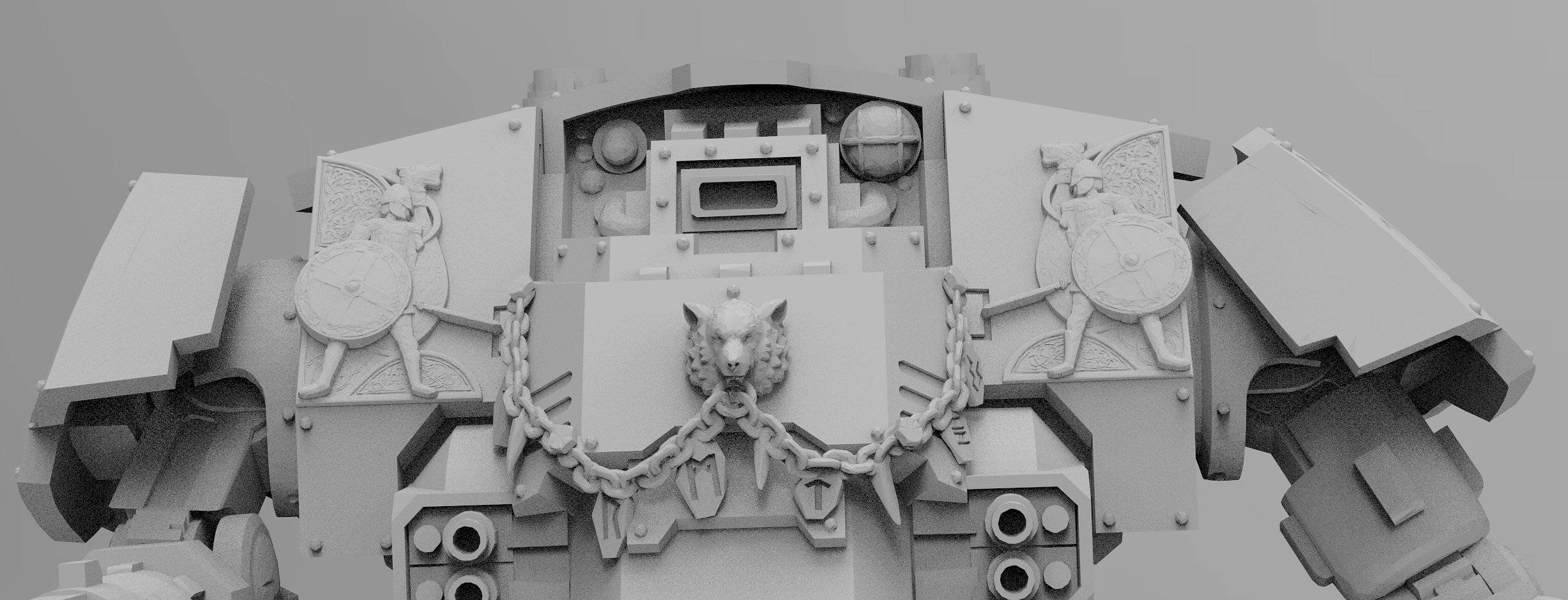 Free STL file Rune Covered Wolf Mech - solid version 🐺・Design to ...