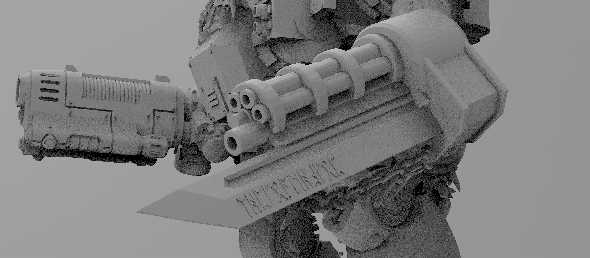 Free STL file Rune Covered Wolf Mech - solid version・Design to download ...