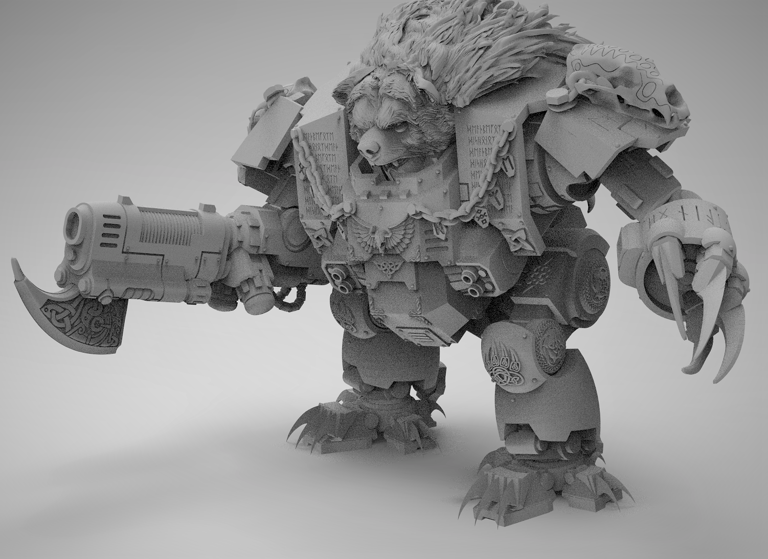 Free STL file Bjorn Again Venerated Bear Mech - Modular 🐻・3D printing ...