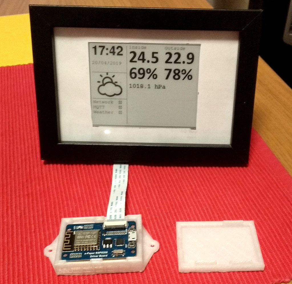 免费 STL 文件 Case for Waveshare e-Paper ESP8266 Driver Board 🔧・可下载 3D 打印机设计・Cults