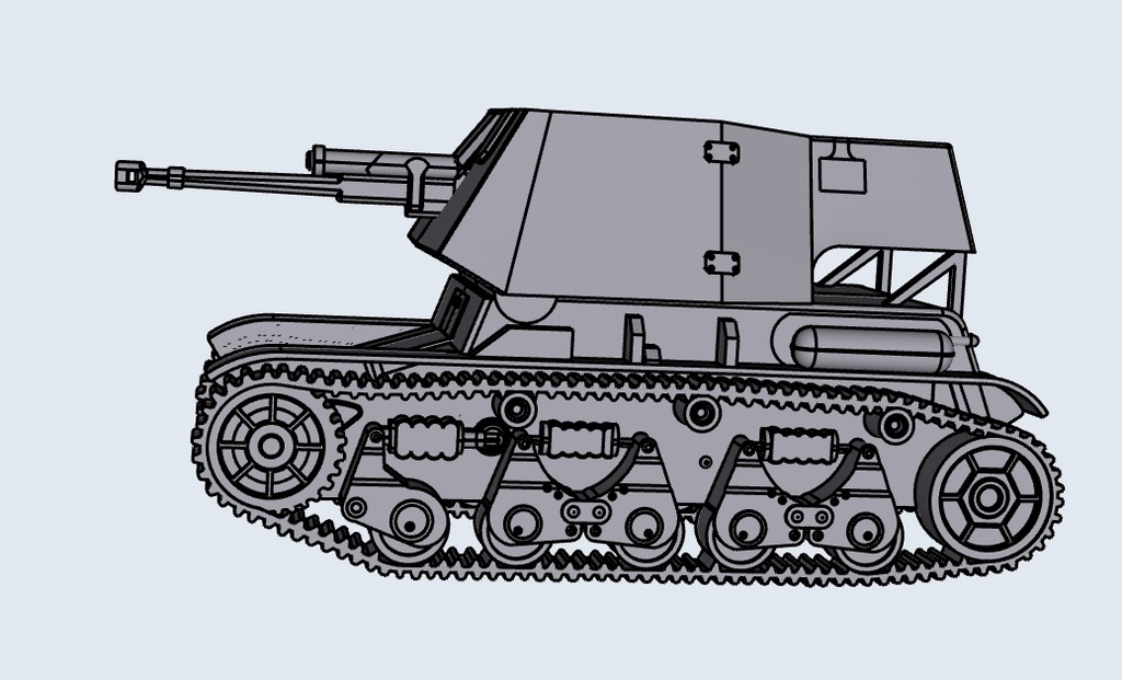 Free 3D file 4.7cm Pak(t) on armored fighting vehicle 35r(f) 🪖・Template ...