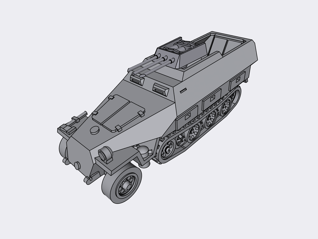 Free 3D file SdKfz 251/21 trilling flak halftrack 🎲・Model to download ...
