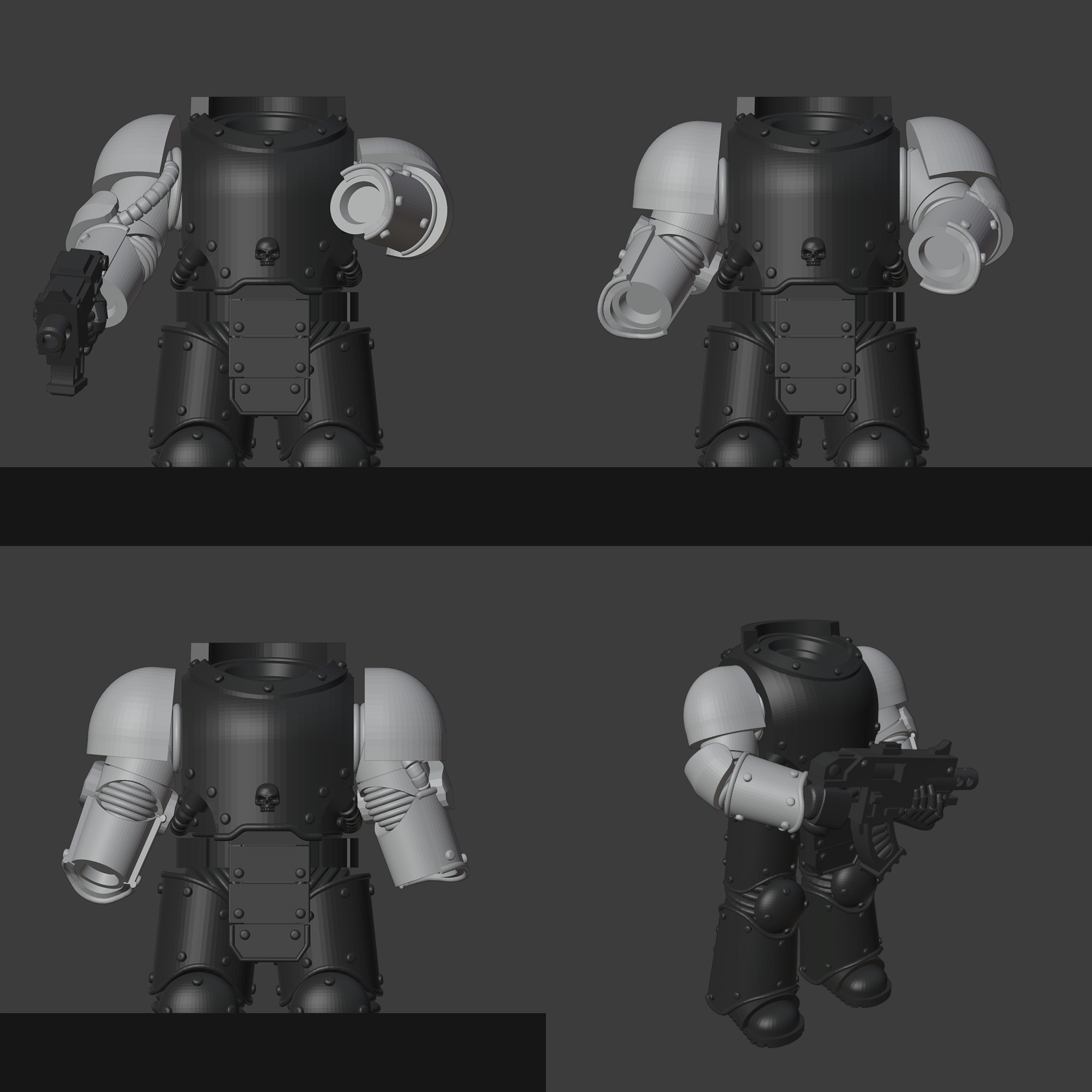 STL file posed arms truescale rivet armor x11 🎲・3D printable design to ...