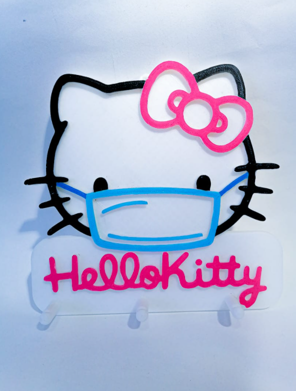 STL file Hello Kitty Mask Holder・3D printer model to download・Cults