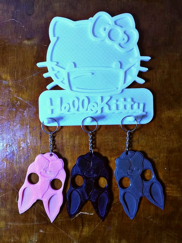 STL file Hello Kitty Mask Holder・3D printer model to download・Cults