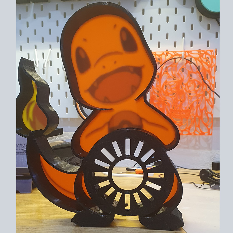 3D file Base for Alexa in the shape of Charmander・Model to download and ...