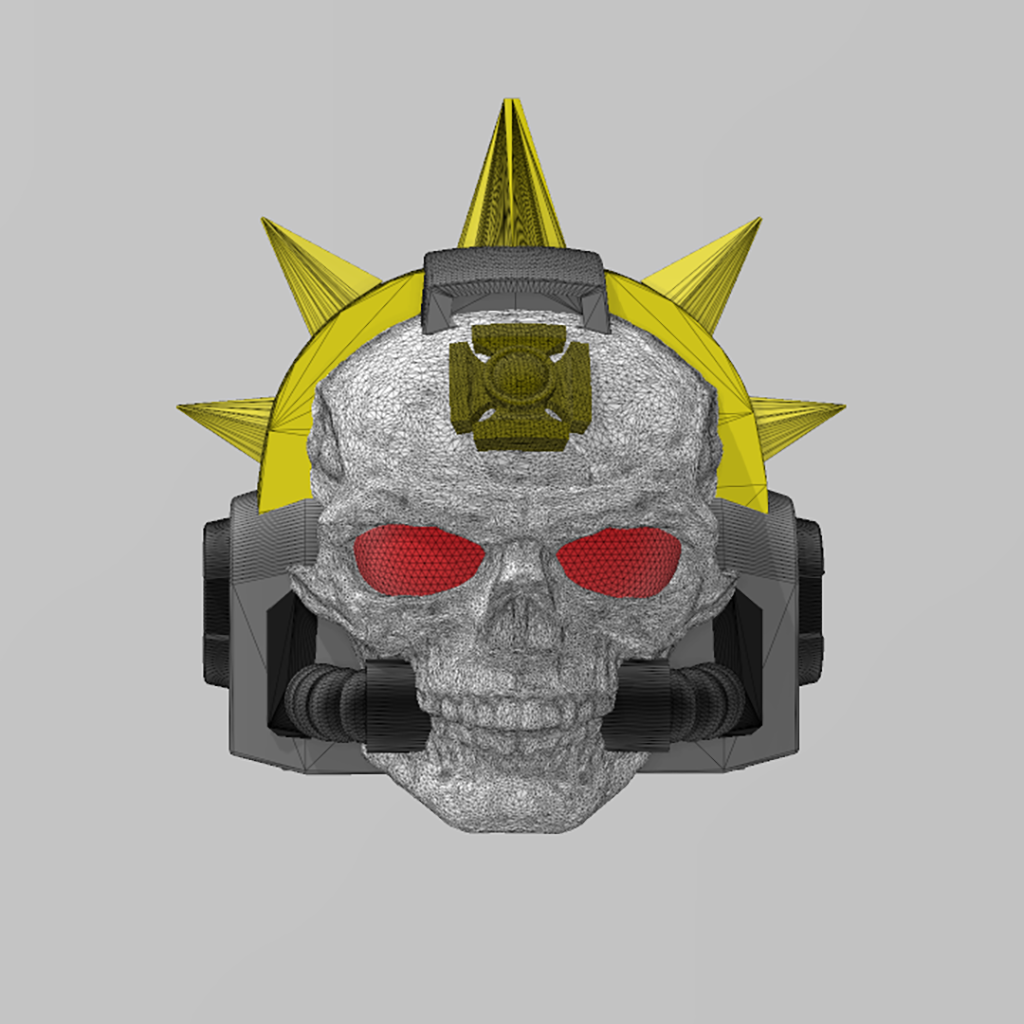 Free STL file Chaplain helmet skull・3D printing design to download・Cults