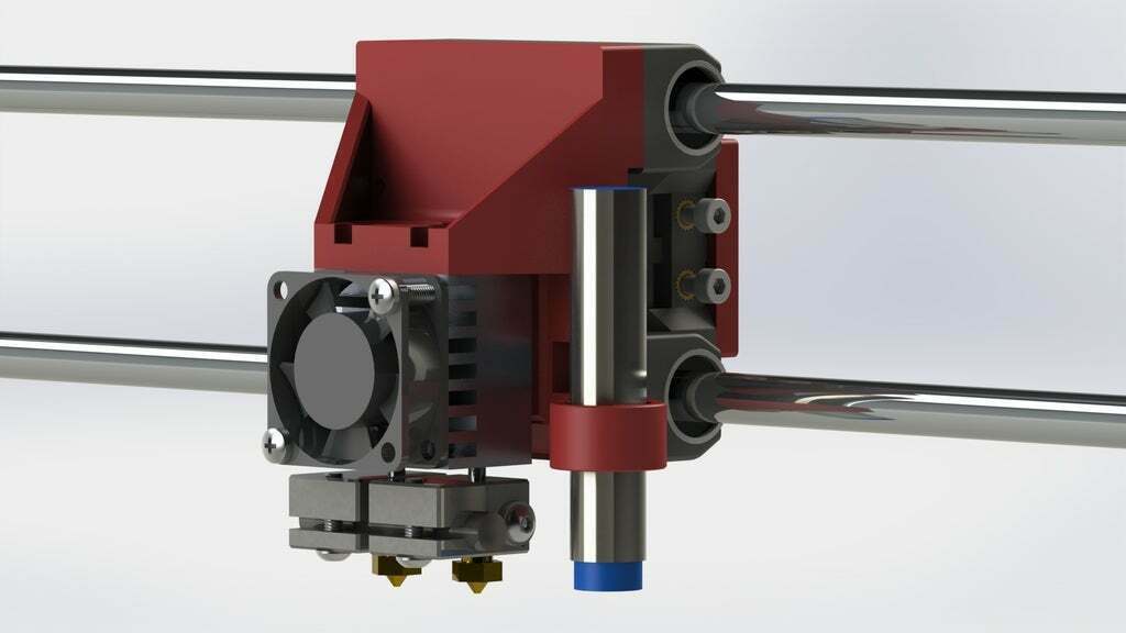 Free STL file Hypercube Evolution E3D Chimera Mount 🔧・3D printing template to download・Cults