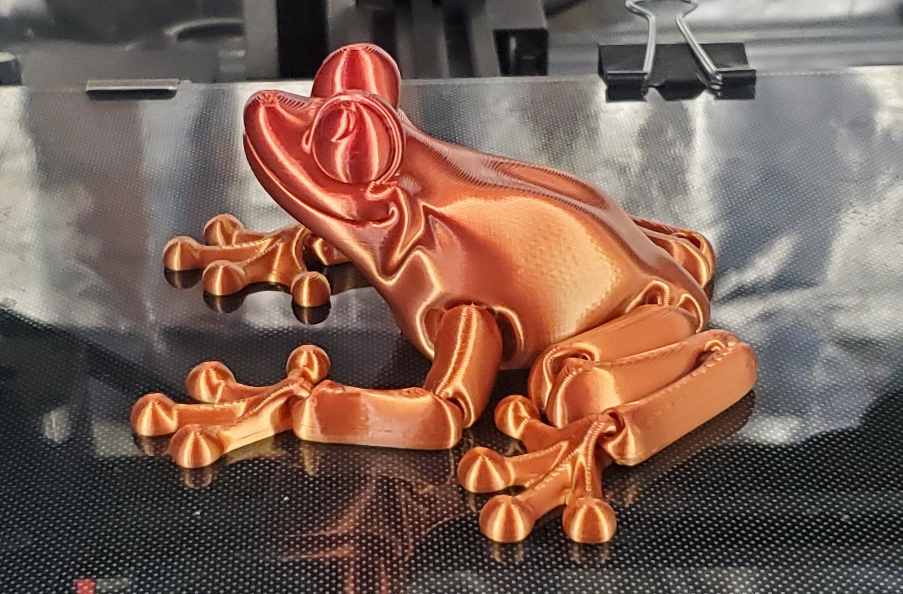 3D printable Cute Flexi Print-in-Place Frog • made with Creality Ender ...
