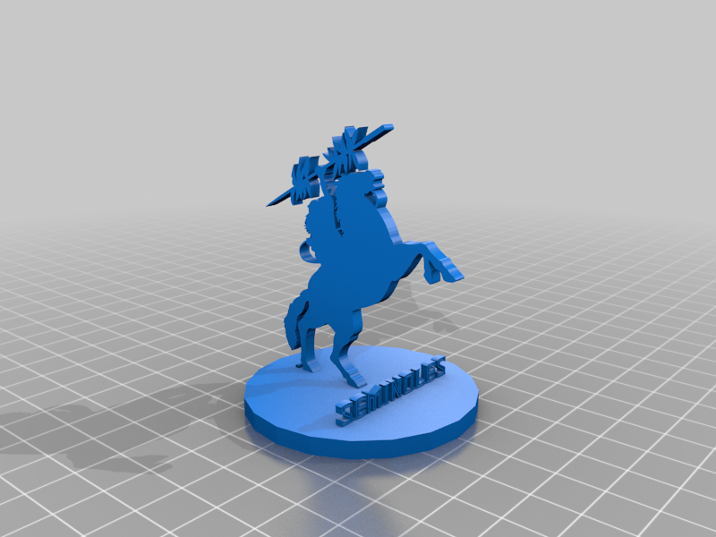 Free 3D file FSU - Osceola and Renegade on a little stand - Florida ...