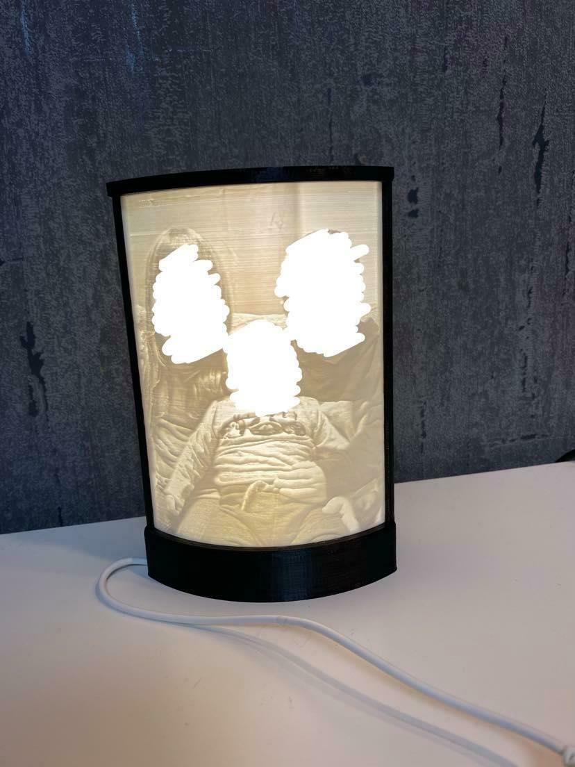 STL file Lithophane double stand 🔦・3D printing model to download・Cults