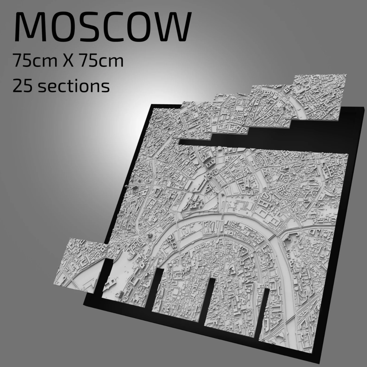 STL-Datei 3D Moskau | Digitale Dateien | 3D STL Datei | Moskau 3D Karte ...