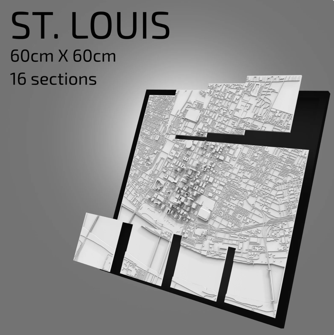 STL file 3D St. Louis | Digital Files | 3D STL File | St. Louis 3D Map ...