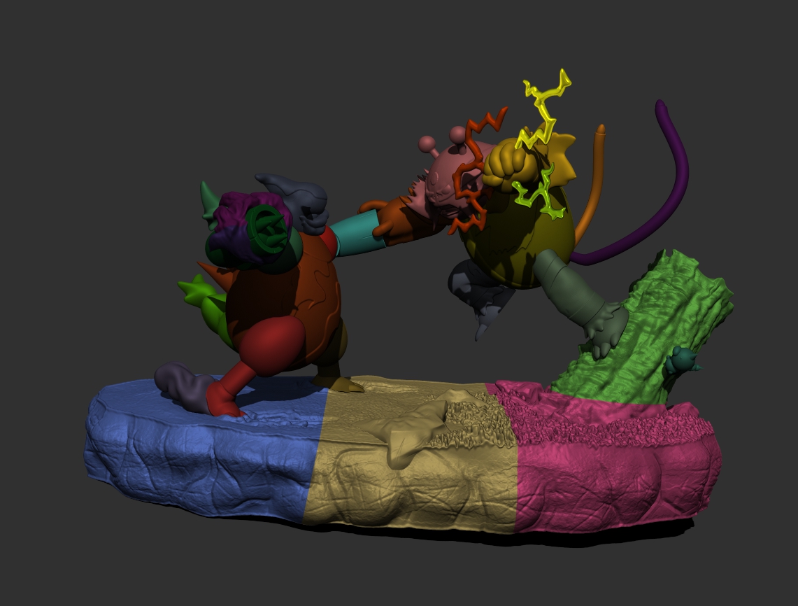 3D file Pokemon Battle Diorama Magmortar Vs Electvire 🐉・3D printing ...