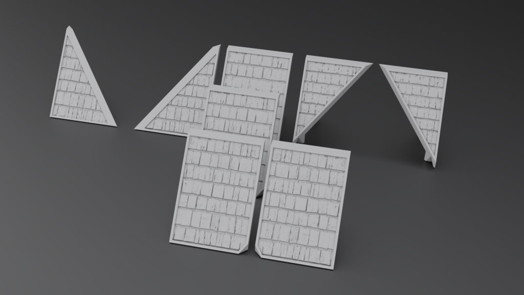 Free 3D file DnD Terrain Cracked Rooftiles Textures (DnD Modular System ...