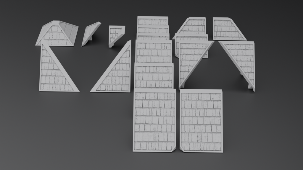 Free 3D file DnD Terrain Cracked Rooftiles Textures (DnD Modular System ...