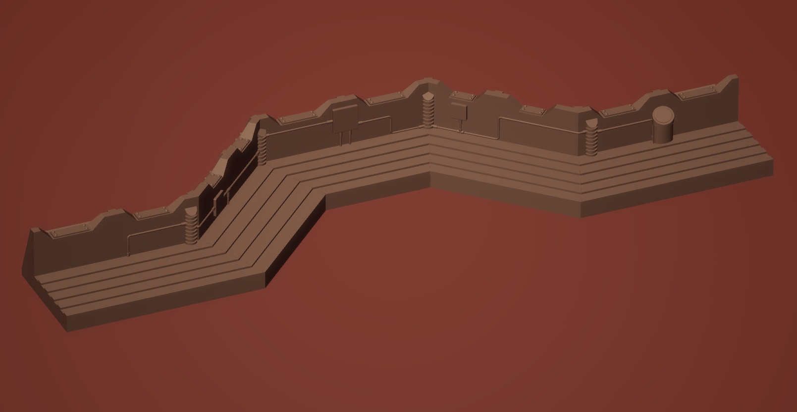 STL file Epic Imperial Wall x2・3D printable model to download・Cults