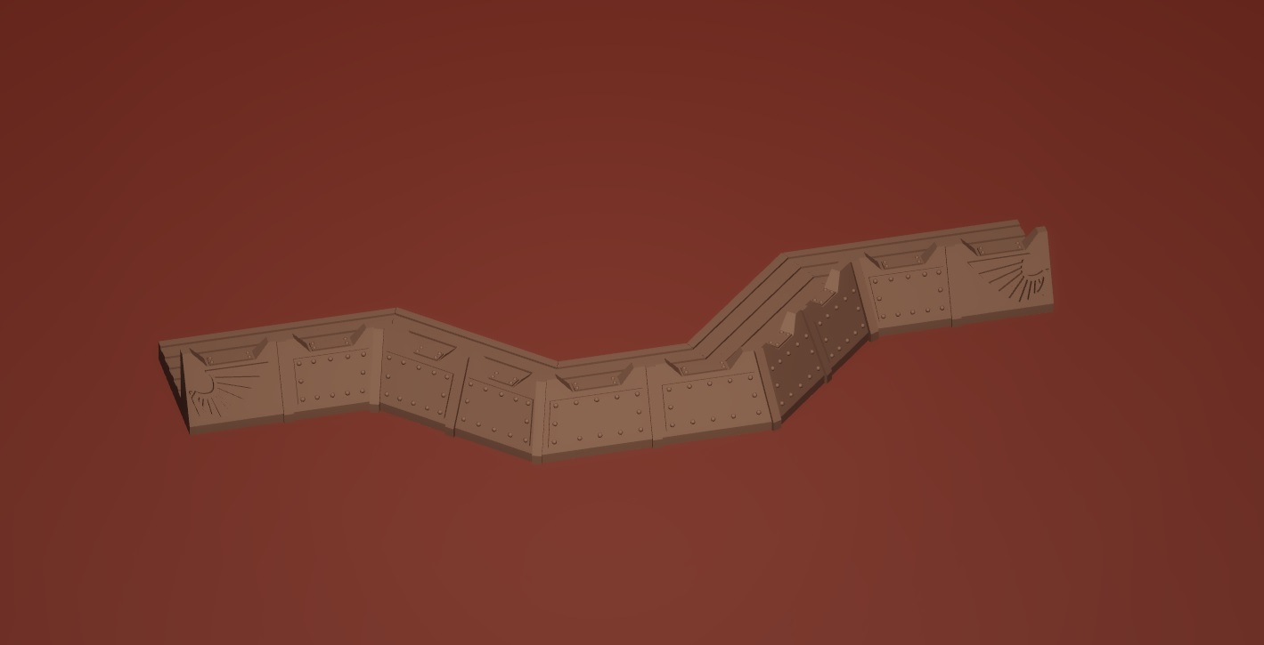 STL file Epic Imperial Wall x2・3D printable model to download・Cults