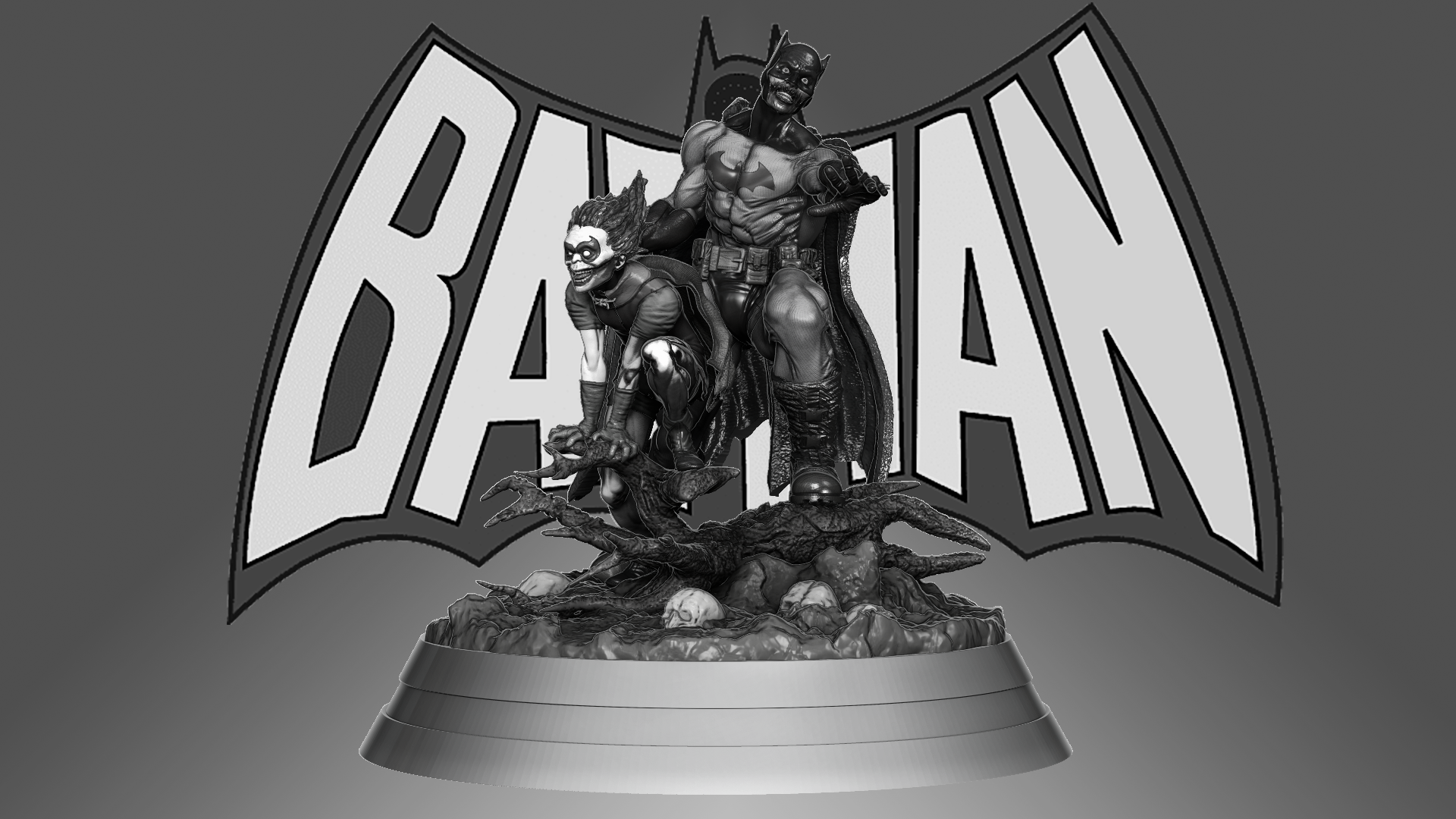 3D-Datei batman & robin zombie・3D-druckbare Vorlage zum herunterladen・Cults