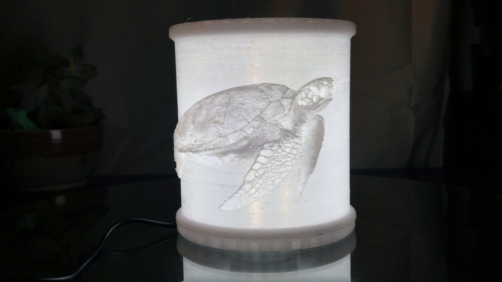 Fichier 3D gratuit Lampe en lithophane tortue 💾・Objet pour imprimante ...