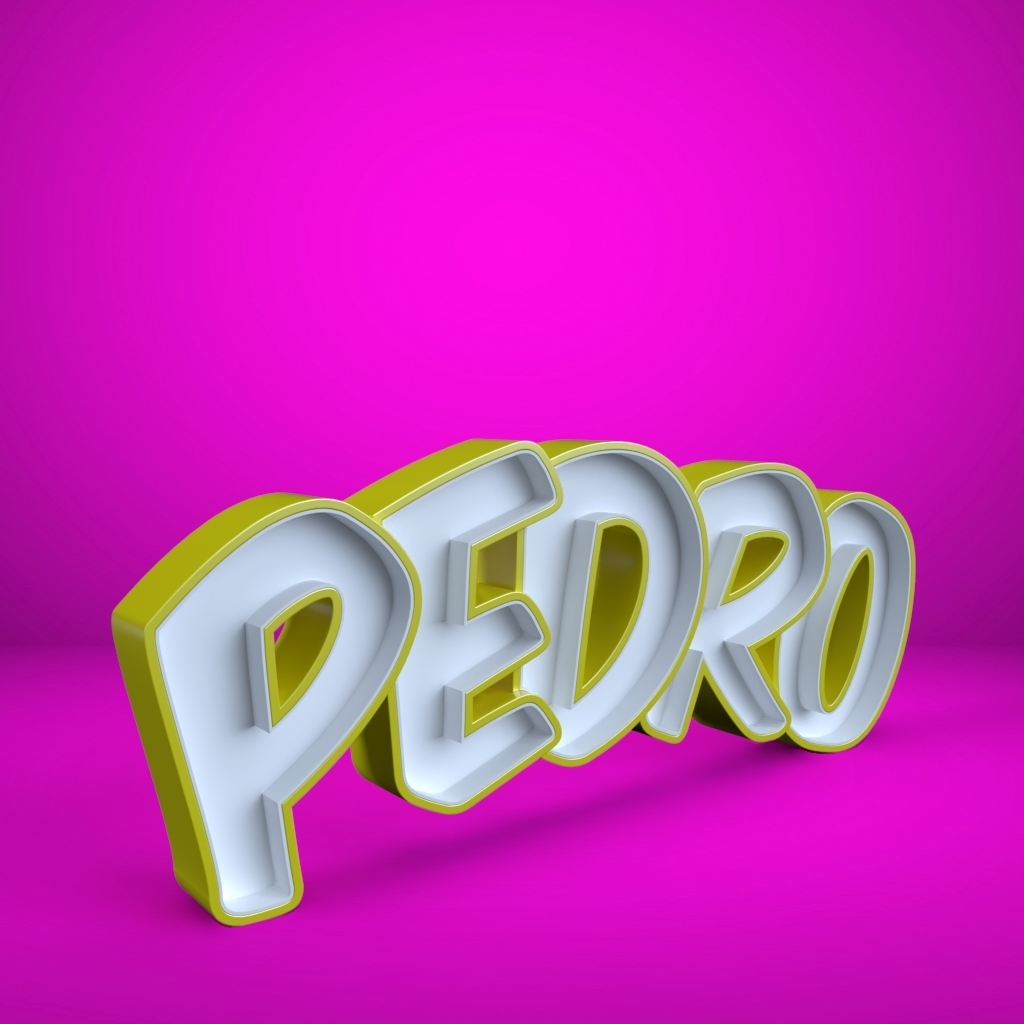 STL file Pedro - Name Lamp・Template to download and 3D print・Cults