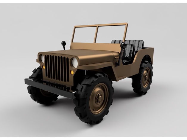 Free STL file WILLYS JEEP original style - Full model kit 🚗・3D ...