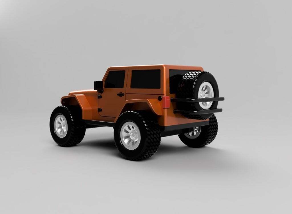 Free STL file 2-door JEEP Wrangler - fully printable 🚗・3D printable ...