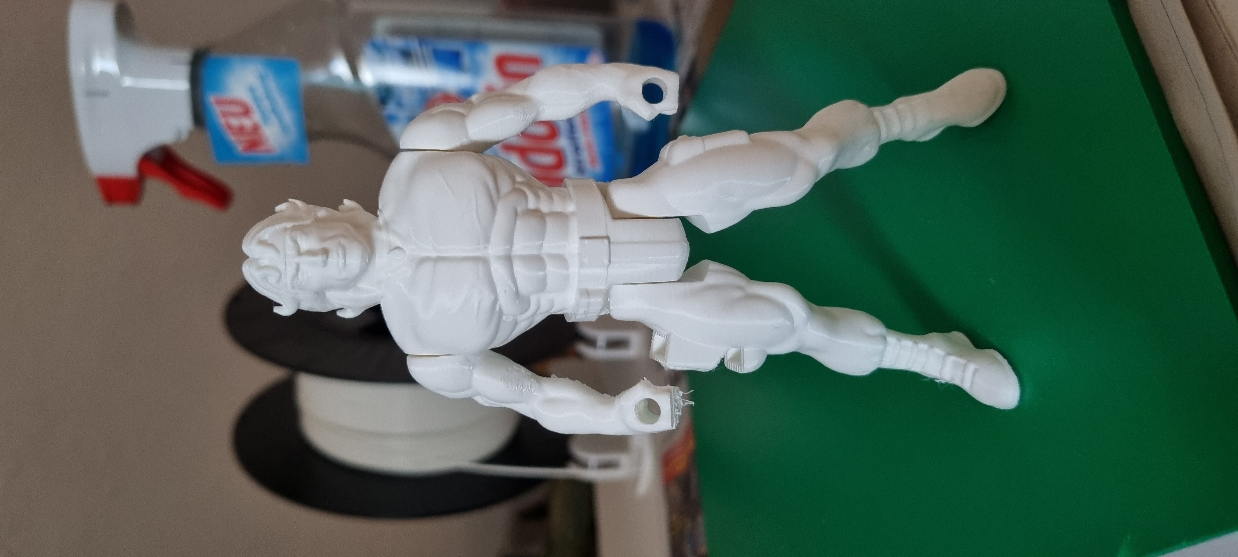 3D printable Rambo Toy Biz style Articulated Print-in-Place & Assembly ...