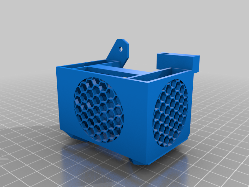 Free STL file Drop'n Duct E3v2 (Just drop in the fans)・Template to ...