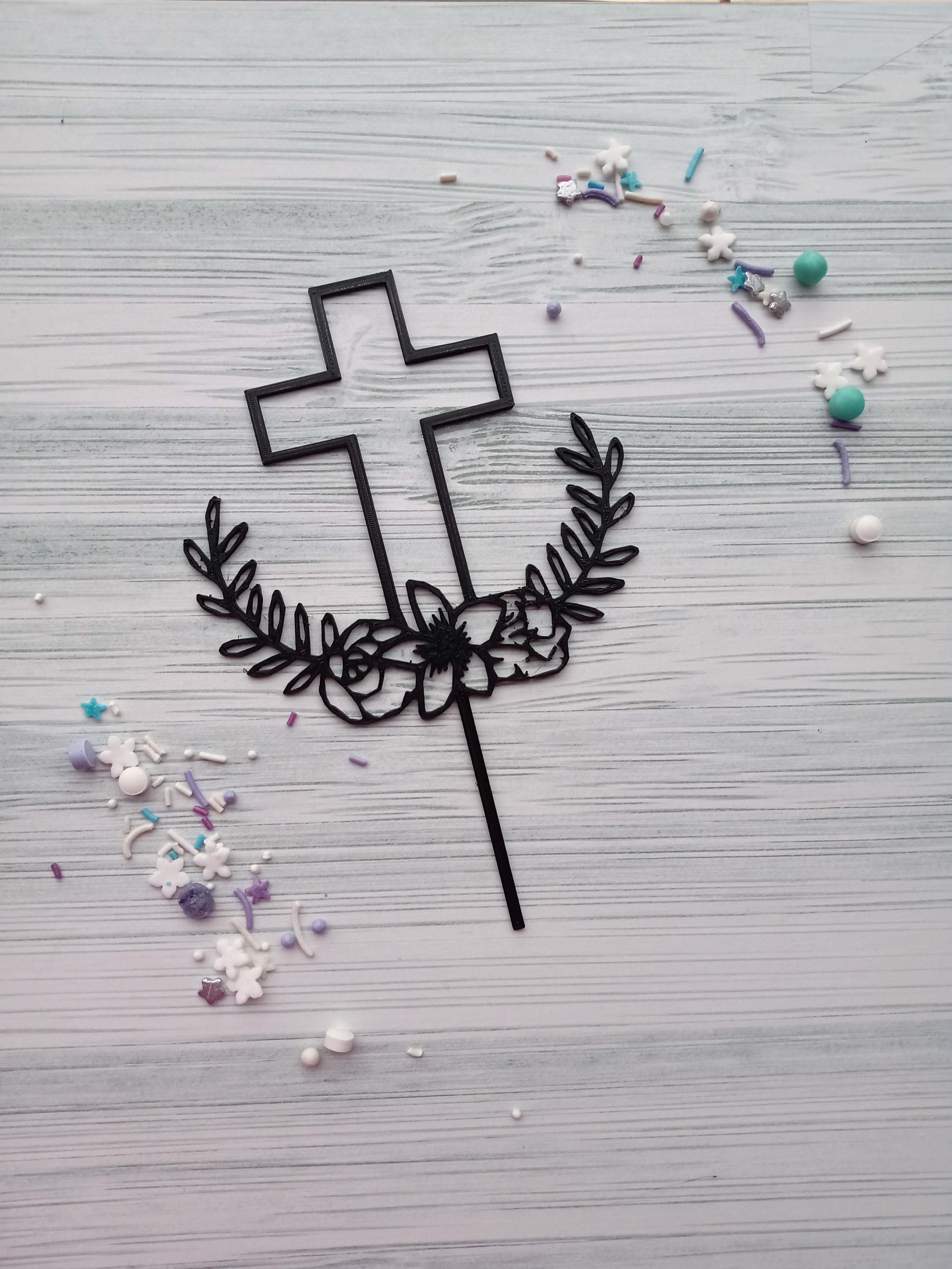 Archivo STL Topper Cruz Laurel・Modelo de impresora 3D para descargar・Cults