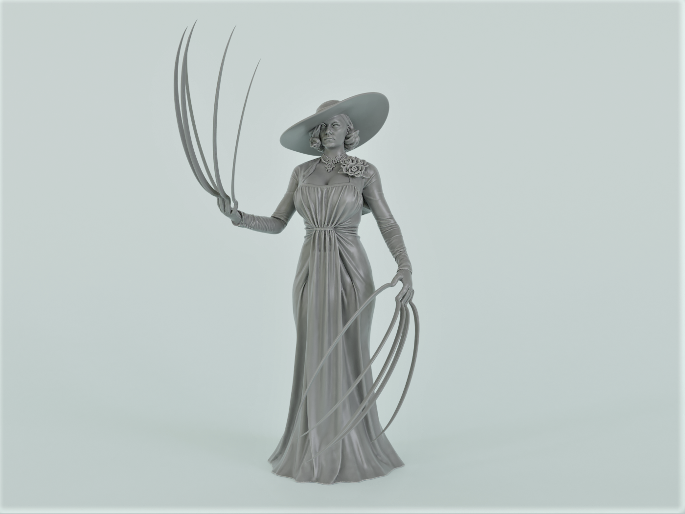 3D file Lady Dimitrescu with claws 👩・Design to download and 3D print・Cults