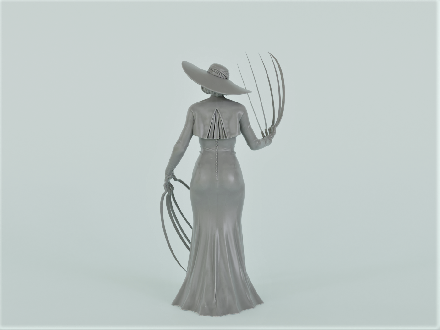 3D file Lady Dimitrescu with claws・Design to download and 3D print・Cults