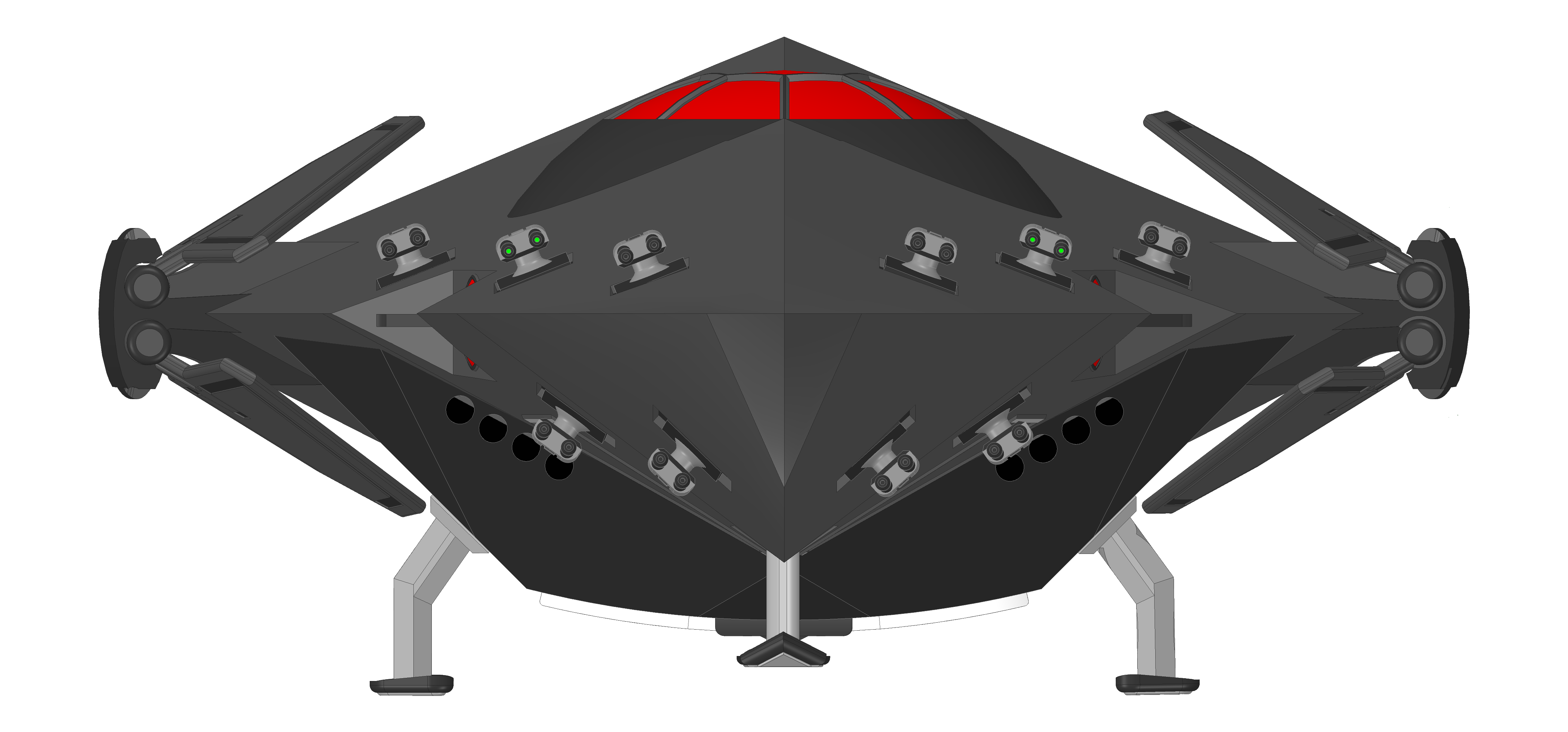 3D file Sith Corvette-Gunship | Retractable S-Foils, Landing Gear and ...