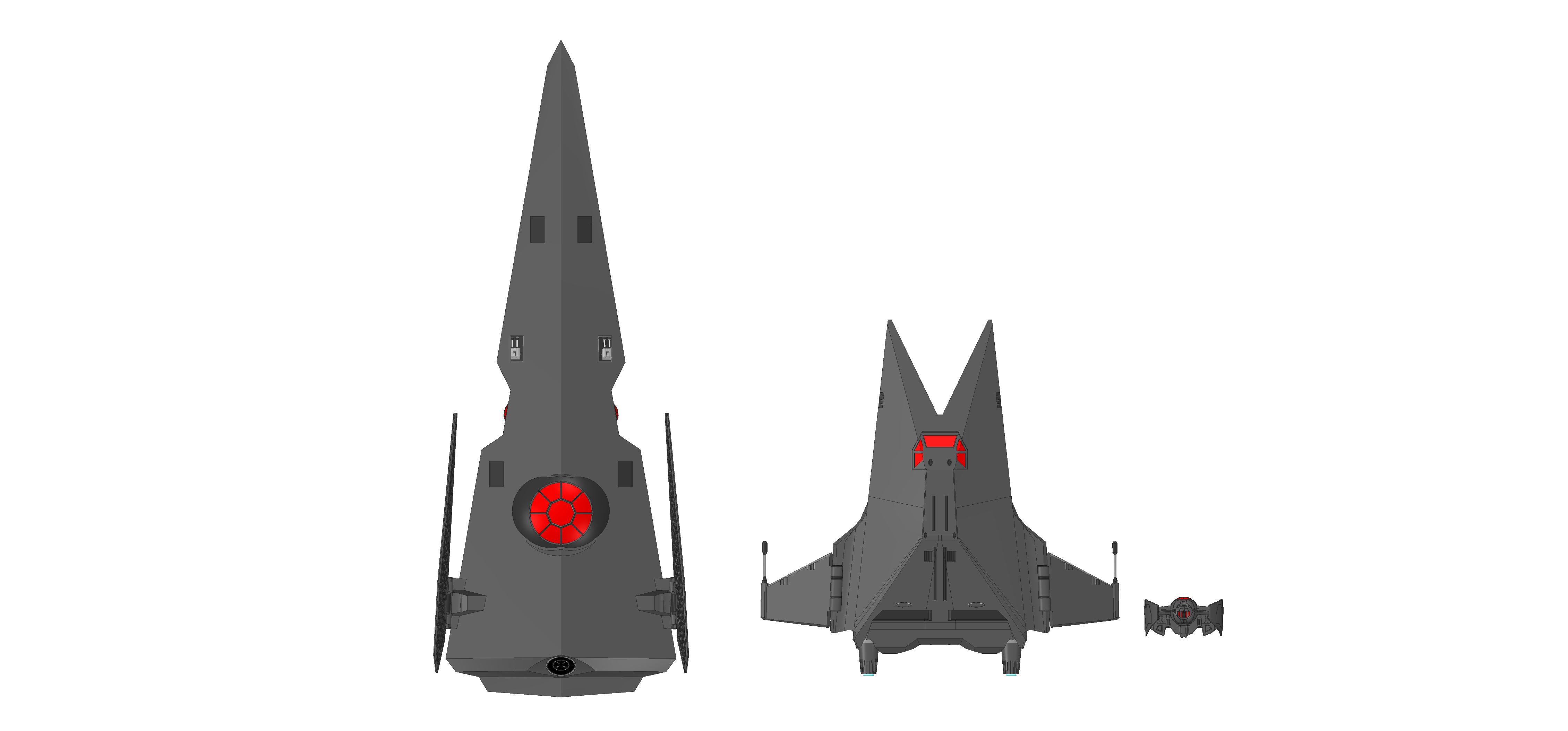 3D file Sith Corvette-Gunship | Retractable S-Foils, Landing Gear and ...