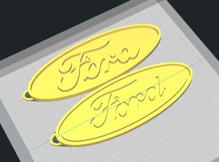 STL file FORD KEYCHAINS・3D print design to download・Cults
