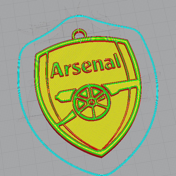 STL file Arsenal logo decoration and keychain・Template to download and ...