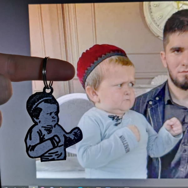 STL file Mini Khabib - Hasbulla Keychain・3D printer model to download・Cults