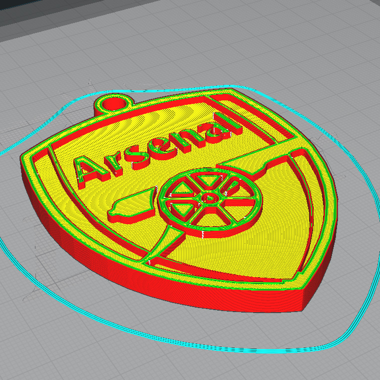 STL file Arsenal Logo Keychain・3D print object to download・Cults