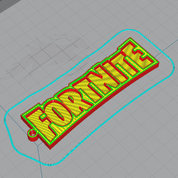 STL file Fortnite logo keychain 🗝️・3D printing template to download・Cults