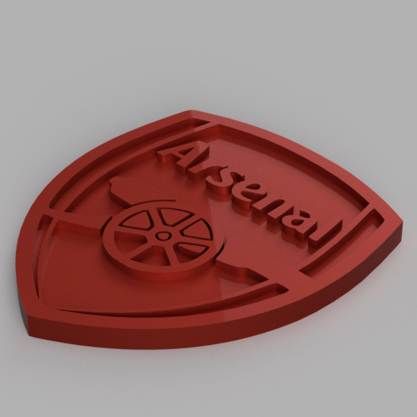 STL file Arsenal logo decoration and keychain・Template to download and ...